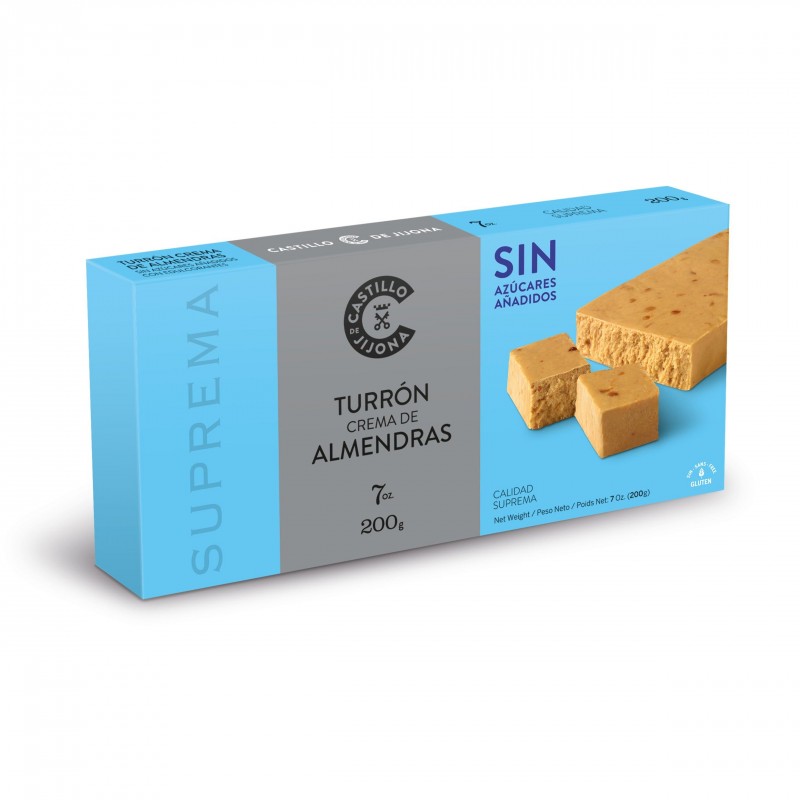 Turrón de Crema de Almendras (sin azúcar) 200 gr - YAOMARKET